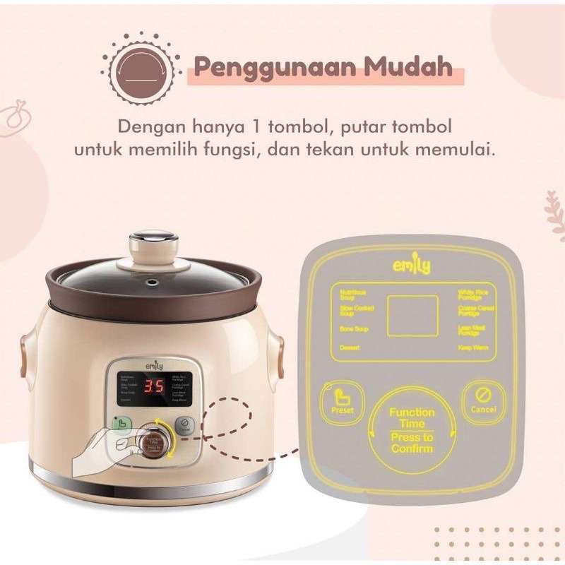 Jual Emily Slow Cooker 2 Liter Tanah Liat Emily Slowcooker 2 L Di ...