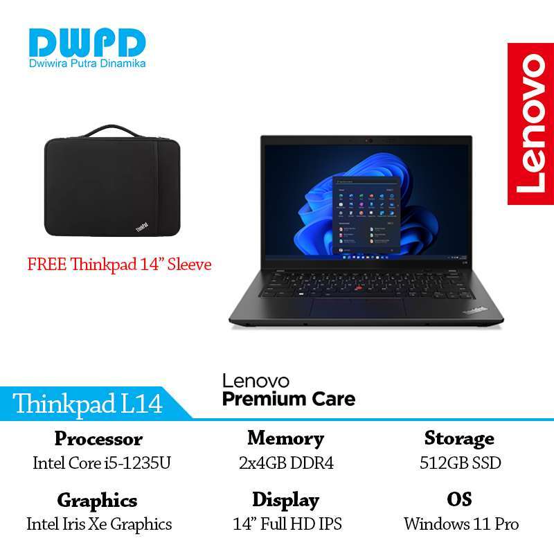 Jual Lenovo Thinkpad L14 Intel Core I5 1235u 8gb Ddr4 512gb Ssd 14 Full Hd Ips Iris Xe Windows