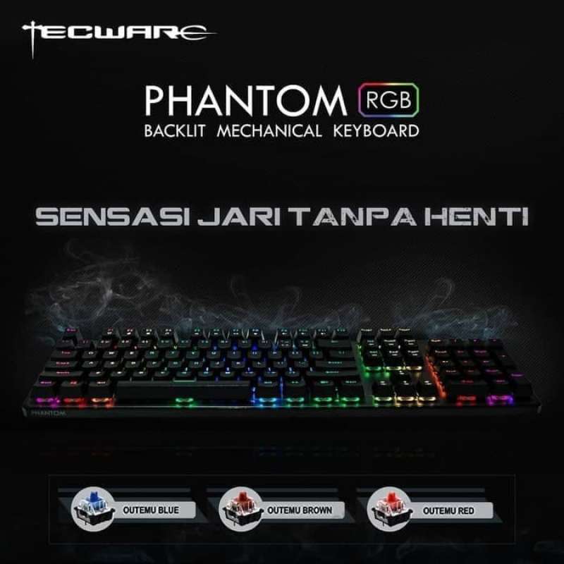 Promo tecware phantom 104 rgb mechanical keyboard - outemu brown Diskon ...