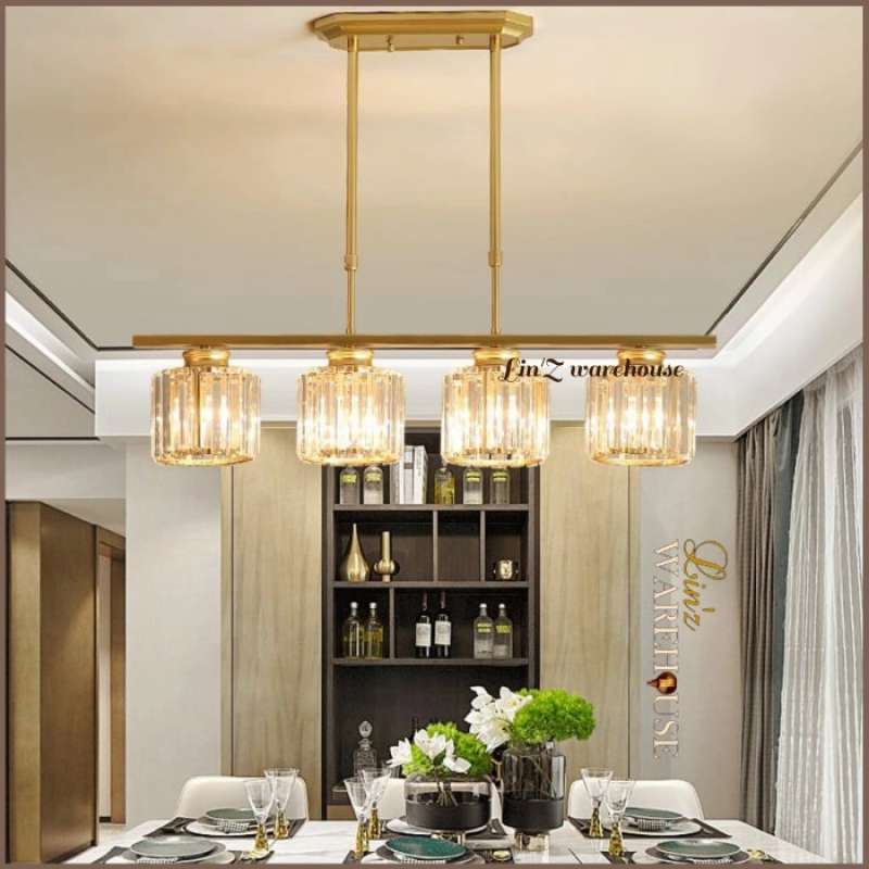 Promo Lampu Gantung Crystal Classic Modern 4 Arms Pendant Light Diskon ...