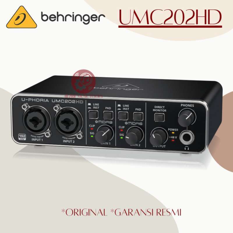 Promo Behringer Umc202Hd Usb Audio Interface With Midas Mic ...