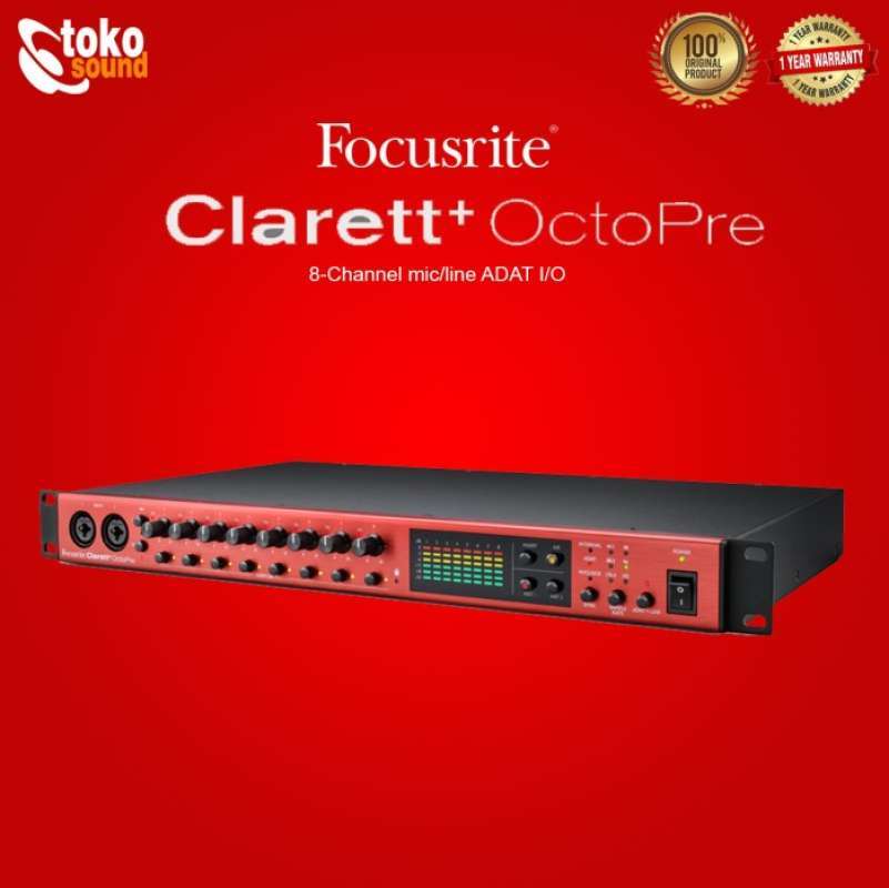 Promo Focusrite Clarett+ Octopre - 8 Channel Adat Preamp - Multicolor ...