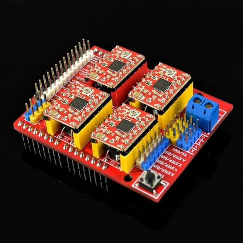 Promo New Arduino CNC Shield V3 Engraving 3D Printer + 4x A4988 Stepper drvr Diskon 26% di ...