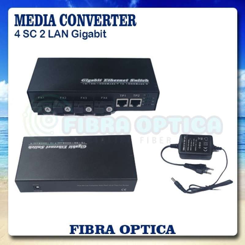 Promo Media Converter 4 SC 2 LAN Gigabit Ethernet Fiber Switch 4 FO 2 LAN G Diskon 23% di Seller ...