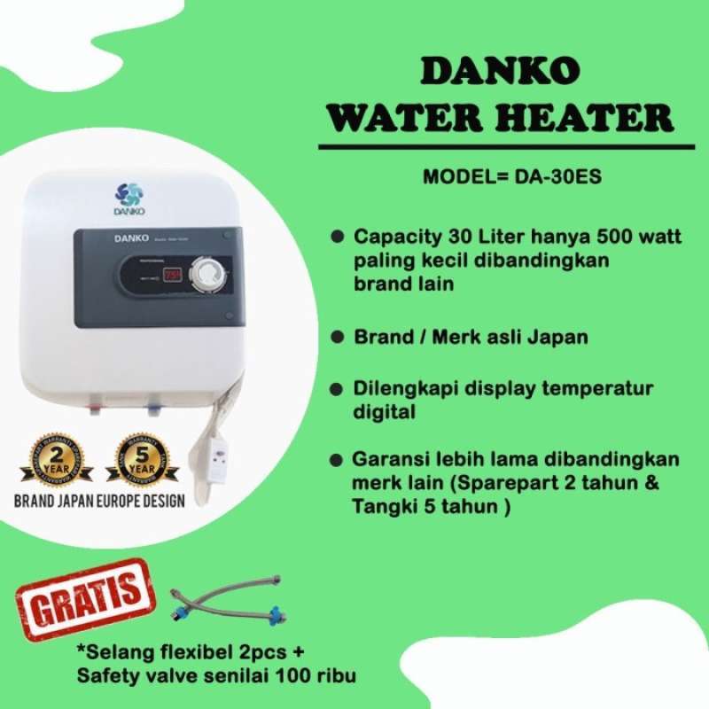 Jual Pemanas Air Listrik Danko Water Heater Listrik 30 Liter Garansi ...