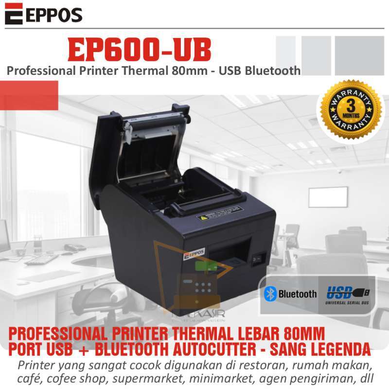 Jual Printer Thermal EPPOS EP600 UB 80mm Auto Cutter USB - Bluetooth di Seller MR kasir ...