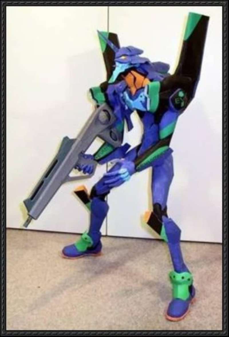 Jual DIY Papercraft Mecha Detailed Evangelion Unit-01 Jasmine Paper di ...