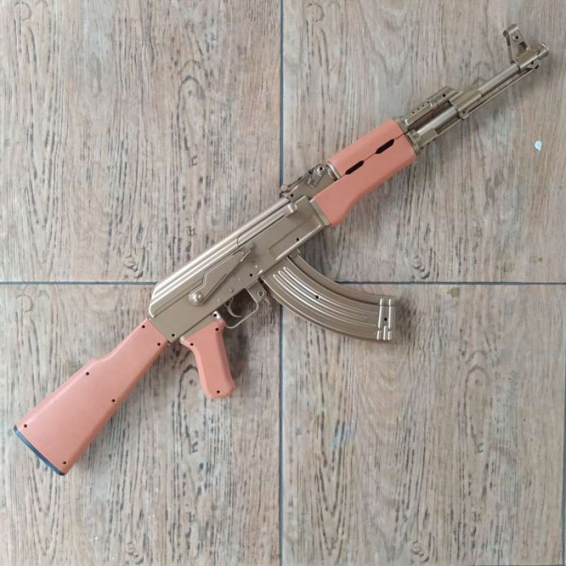 Promo Dcobra AK-47/AK47 Gold Custom Repaint Spring Rifle 1/1 Scale Toys ...