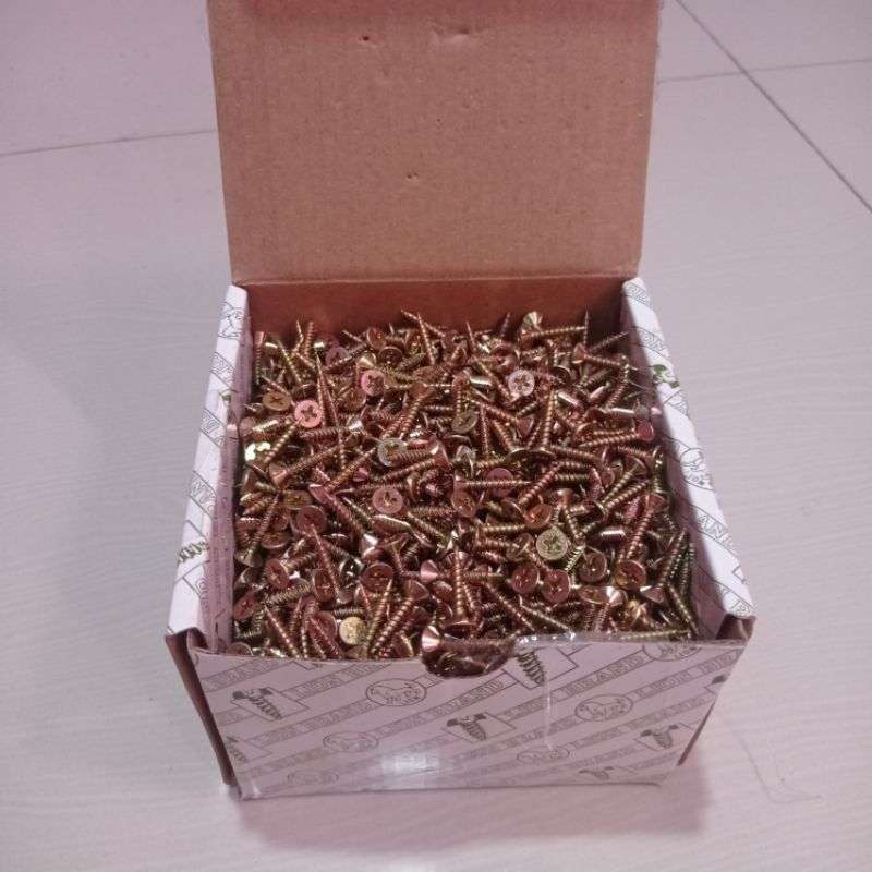 Jual Skrup Grc Kuning 6 X 3/4 Calciboard Screw 6 X 3/4 Lion Brand Isi ...