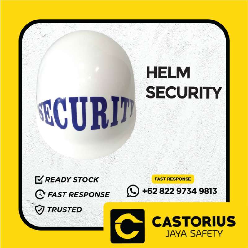 Promo Helm SECURITY Helm Proyek Helm Safety Helm Kerja Satpam Murah ...