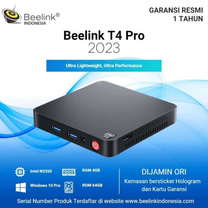 Promo Mini PC Beelink T4 Pro 4/64GB Intel N3350 HDMI WiFi 4K Windows 10 ...