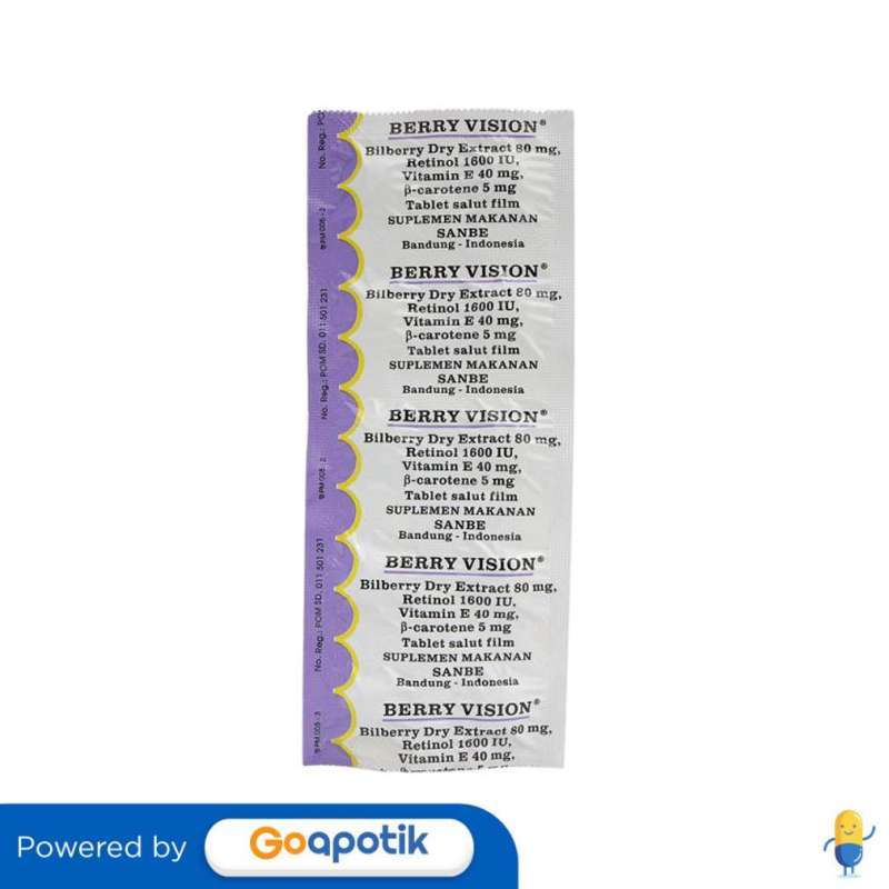 Jual Berry Vision Strip 10 Tablet Di Seller Apotek Dharma Medika ...