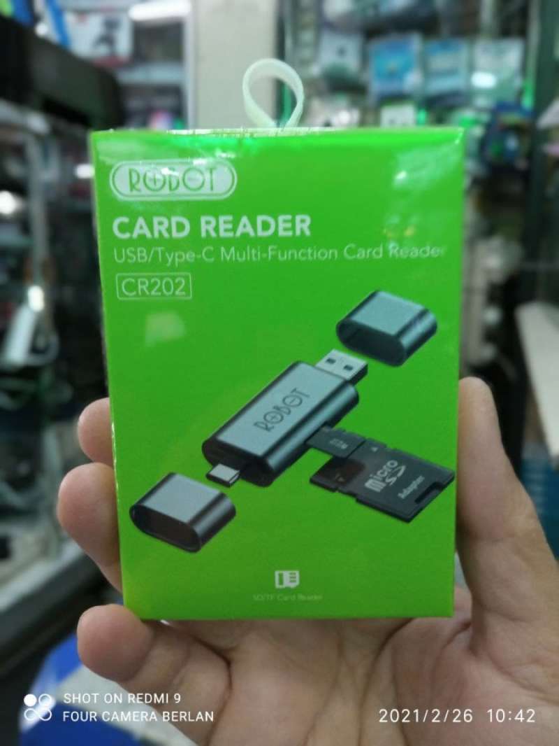 Jual Robot Card Reader Cr202 2 In 1 Usb 3.0 Type-C Otg Memory Card ...