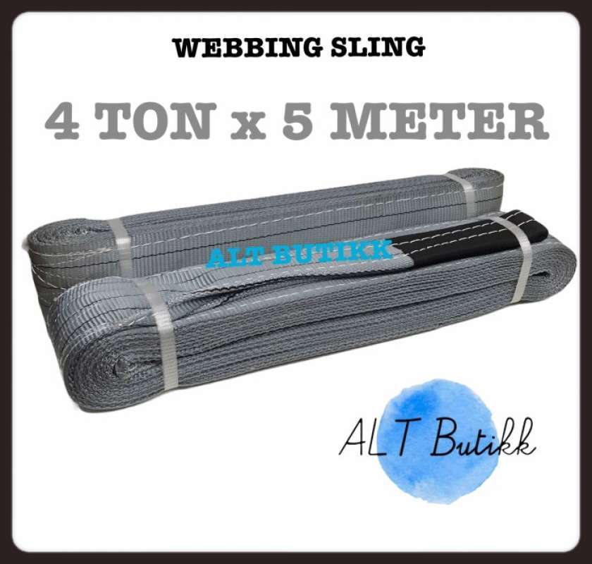 Promo WEBBING SLING 4 TON X 5 METER | TALI ANGKAT | WEBING BELT 4T x 5M Diskon 23% di Seller ...