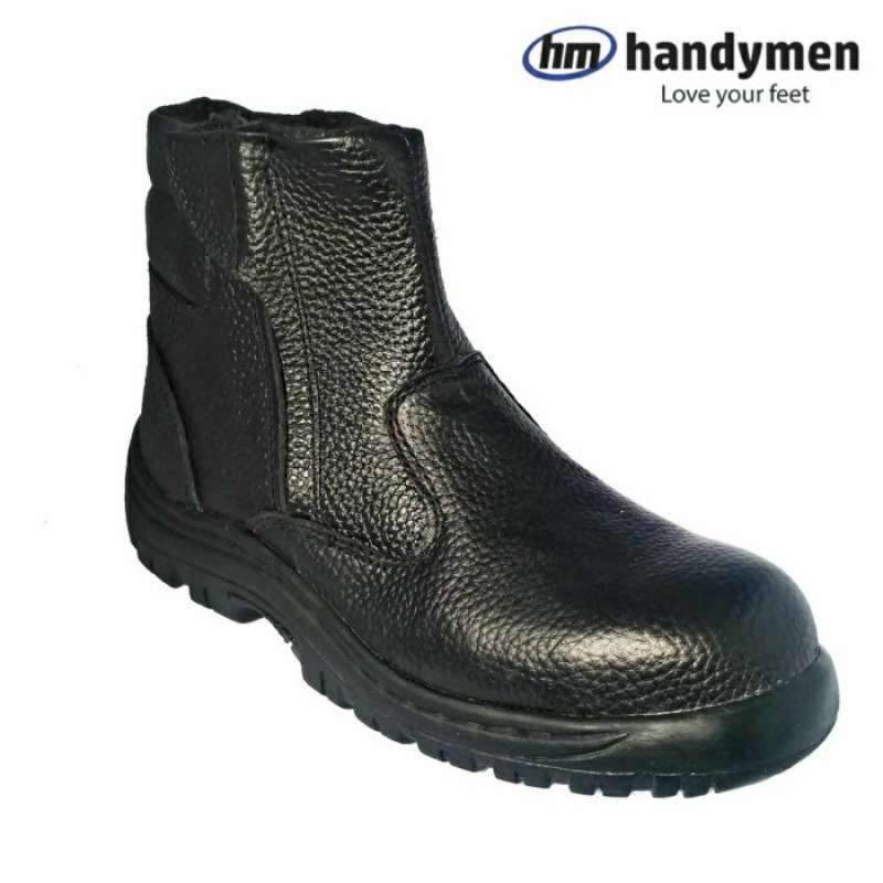 Promo sepatu safety boot kulit pria Handymen NBR 603 safety shoes kerja ISO Diskon 23% di Seller ...