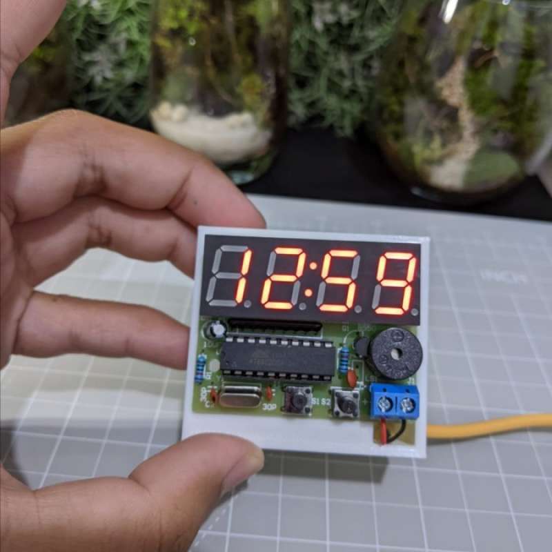 Jual Jam Digital 4 Segmen Led C51 4bit Electronic Clock Mini 3d Print ...