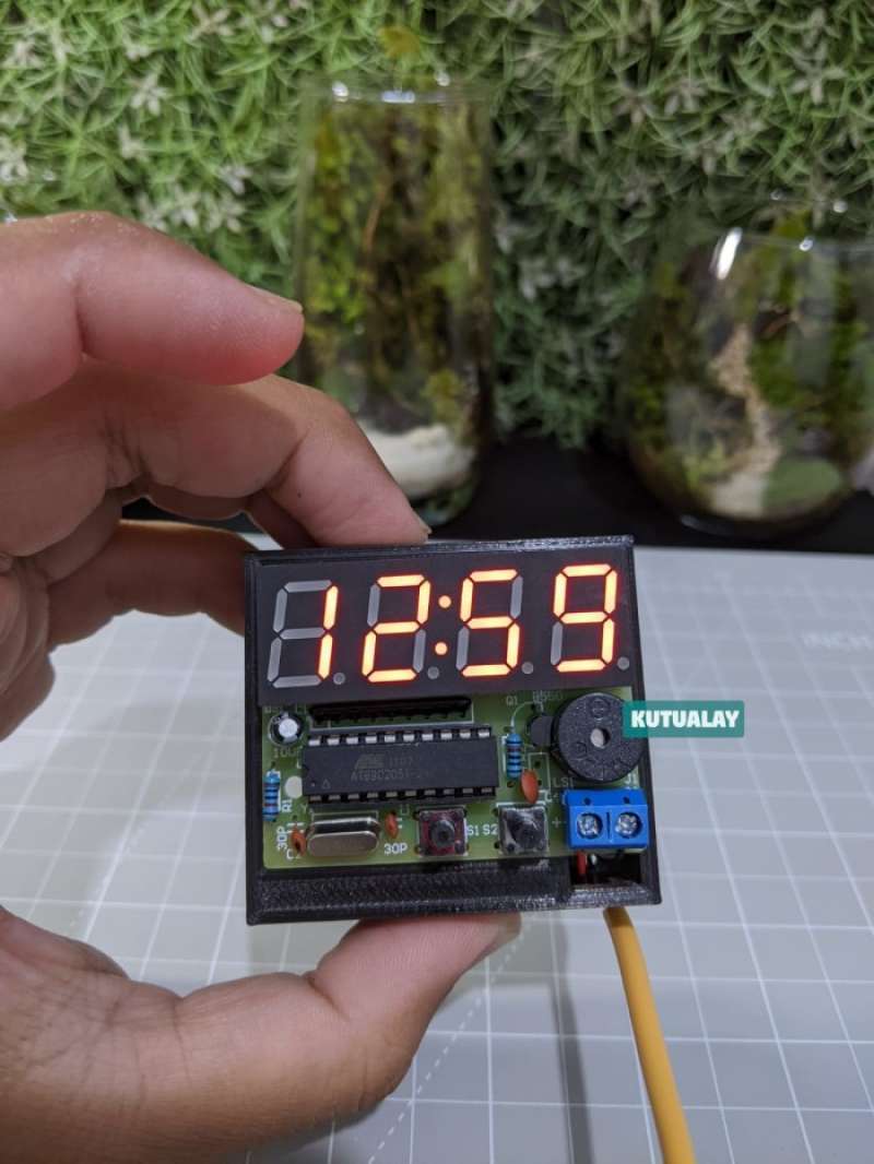 Jual Jam Digital 4 Segmen Led C51 4bit Electronic Clock Mini 3d Print ...