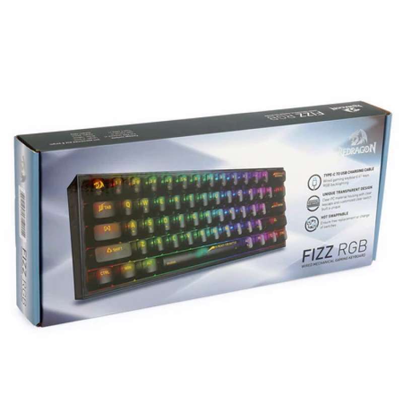 Jual Redragon Mechanical Gaming Keyboard Transparent RGB Fizz - K617CT ...