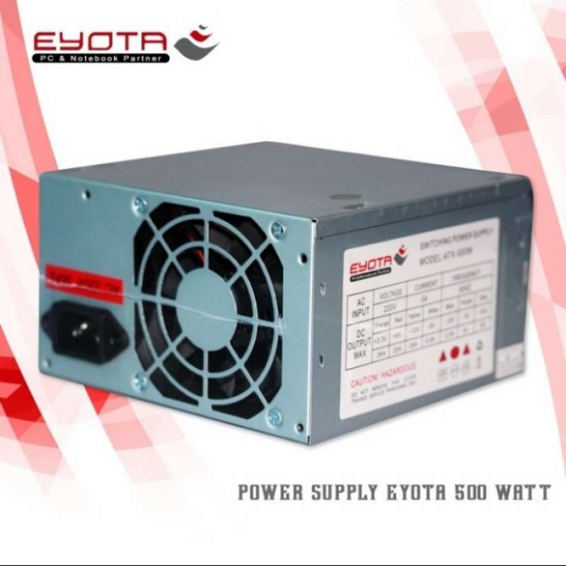 Promo Power supply Eyota 500W Power supply PC CPU komputer 500watt ...