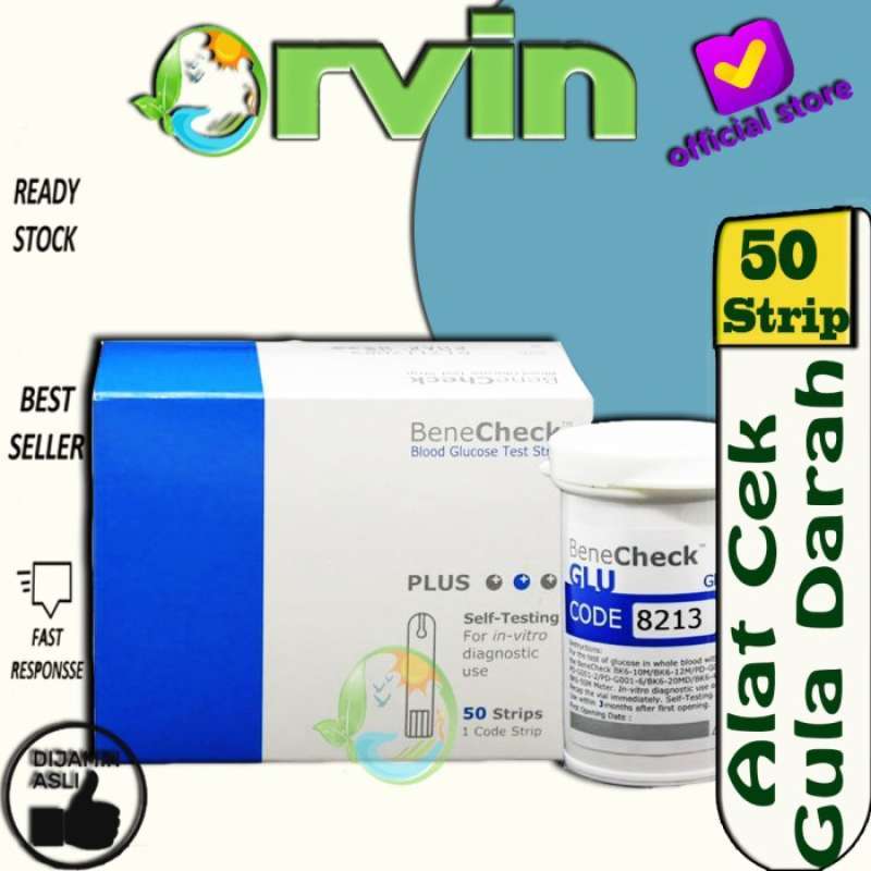 Promo Benecheck Plus Blood Glucose Test Strip 50`/ Strip Gula Darah ...