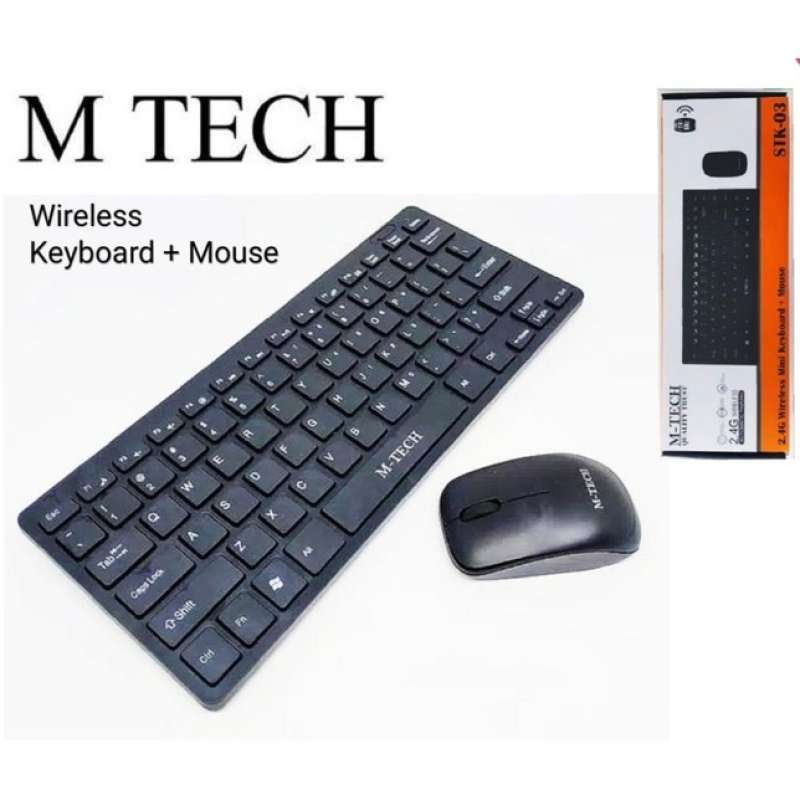 Promo Keyboard MOUSE WIRELESS mtech STK03 m-tech stk-03 keyboard mouse ...