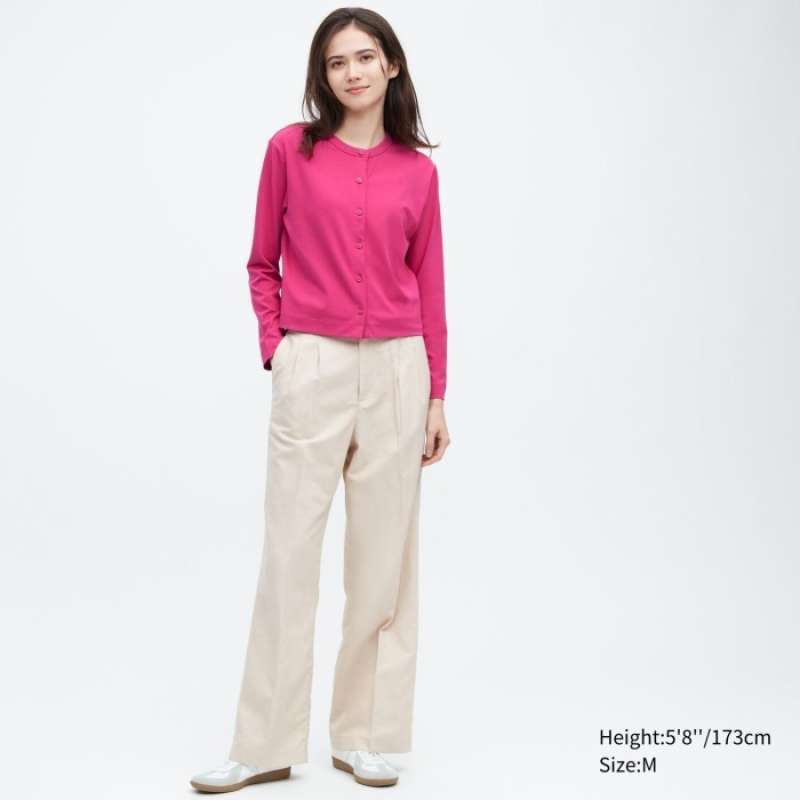 Jual Uniqlo Cardigan Jersey Proteksi Sinar Uv Kerah Bulat 456014 ...