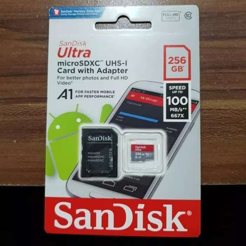 Promo Micro SD 256 gb 256gb ultra A1 class 10 microsd 100mbps mb/s ...
