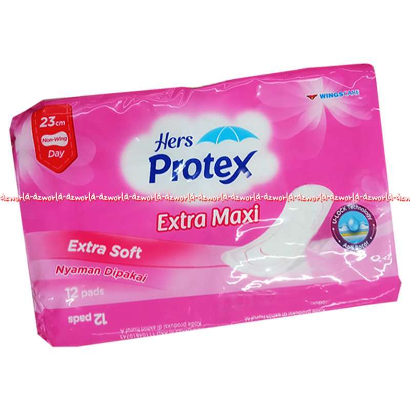 Jual Hers Protex 12pads Extra Maxi 23cm Non Wing Day Pembalut Wanita ...