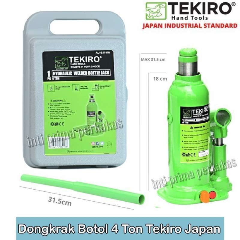 Jual TEKIRO Dongkrak Botol 4 TON / Hydraulic Welded Bottle Jack AU ...