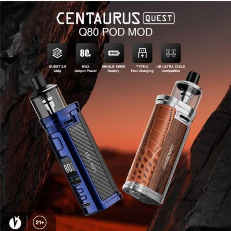 Promo LOST VAPE CENTAURUS Q80 POD MOD KIT AUTHENTIC - SHINY GOLD Diskon ...