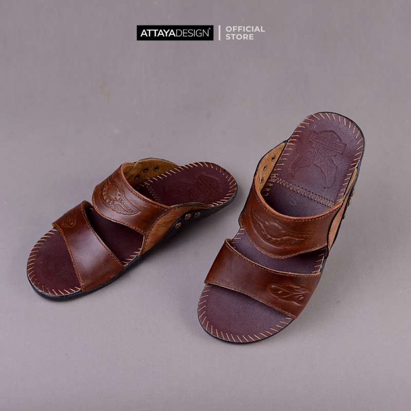 Jual Sandal Kulit Asli Pria Elegan Dan Berkualitas Attaya Design 2ban ...