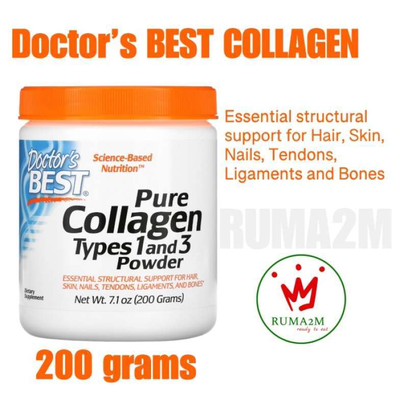 Jual Doctor's Best, Pure Collagen Type 1 And 3 Powder, 200 Grams Di ...