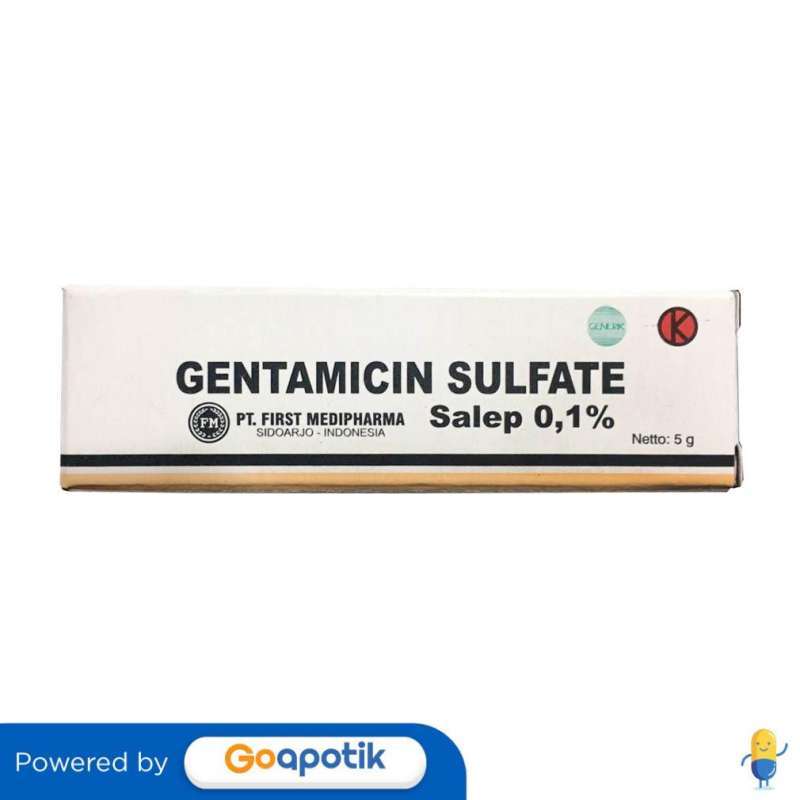 Jual GENTAMICIN FIRST MEDIFARMA 0.1% SALEP TUBE 5 GRAM di Seller Apotek ...