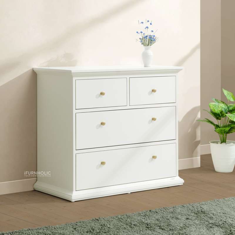Promo Ifurnholic Kamila 4 Drawers | Lemari Laci Kayu Minimalis Klasik ...
