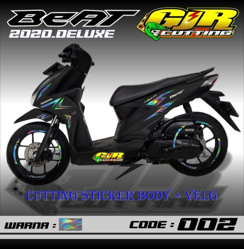 Promo Cutting Sticker Honda Beat Deluxe + Free Sticker Velg/List Velg ...