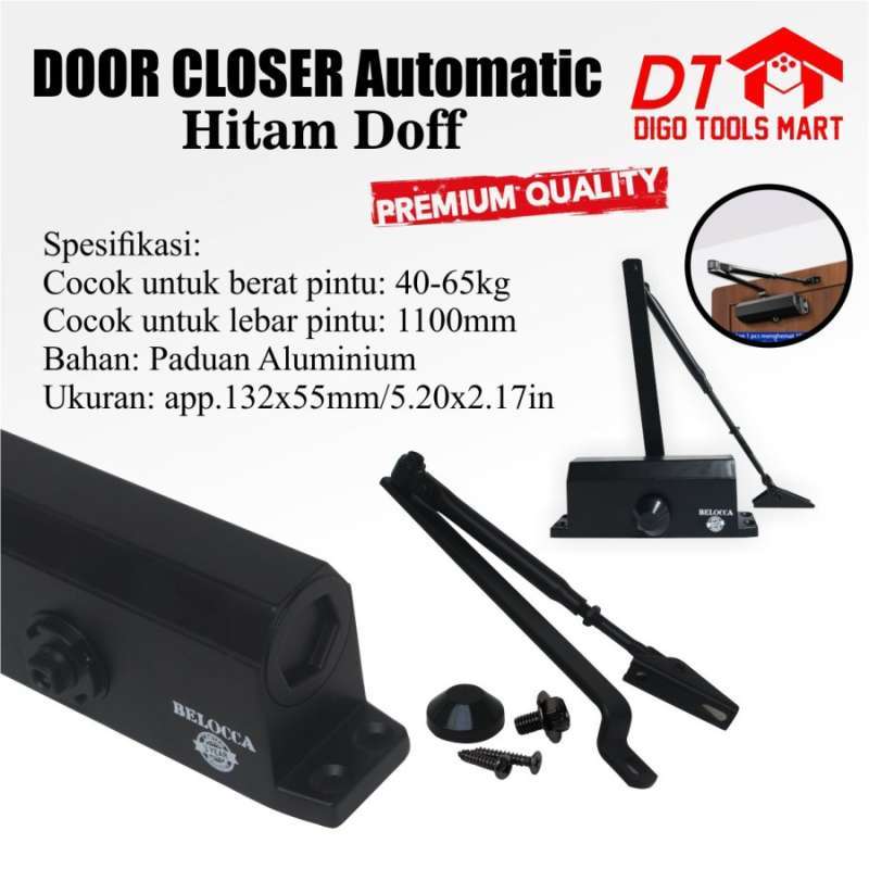 Jual Door Closer Hitam Otomatis Penahan Pintu Otomatis Di Seller Digo ...