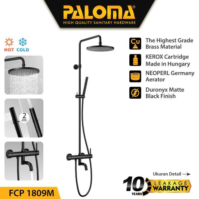 Promo PALOMA FCP 1809M Shower Tiang Set Column Keran Mandi Kran Panas Dingin Diskon 46% di ...