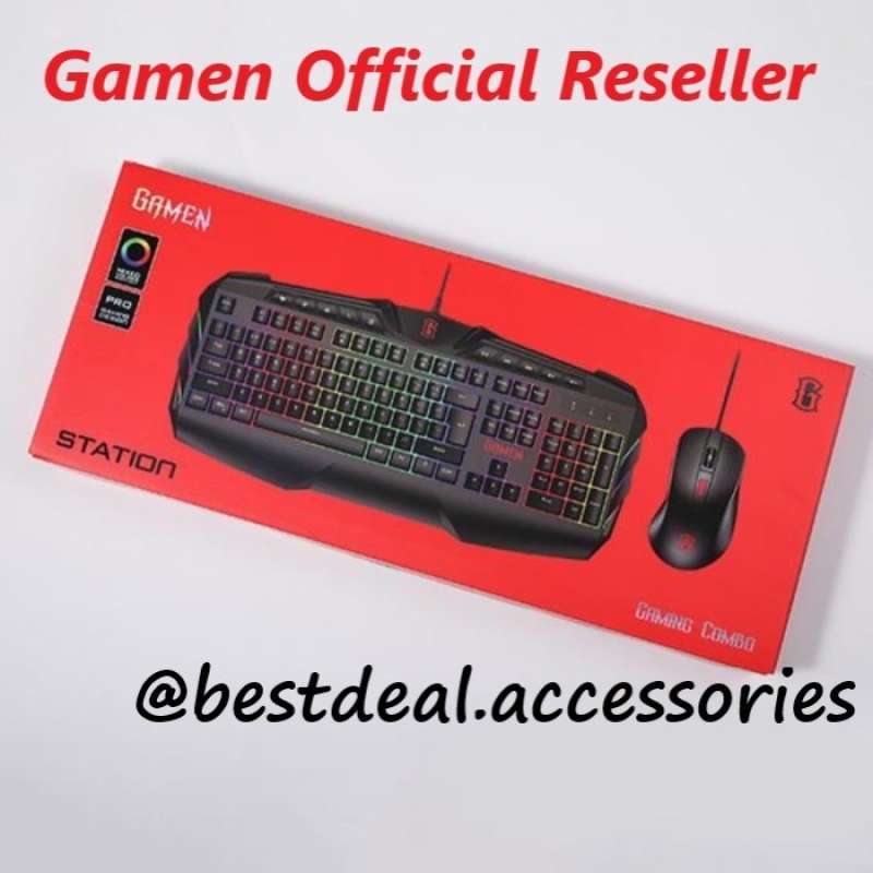 Promo Gamen Station Professional Gaming Keyboard + Mouse Combo 3200 DPI ...