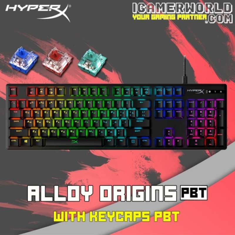 Promo HyperX Alloy Origins PBT Keycaps Fullsize Mechanical Gaming ...