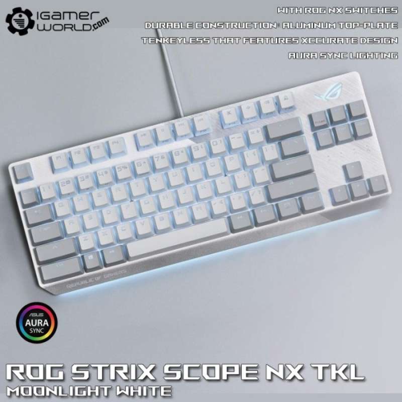 Promo ASUS ROG Strix Scope NX TKL Moonlight White Mechanical Gaming ...