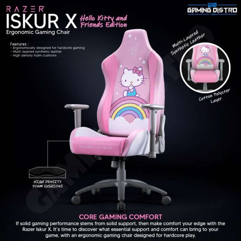 Promo Razer Iskur X Ergonomic Gaming Chair Hello Kitty and Friends ...
