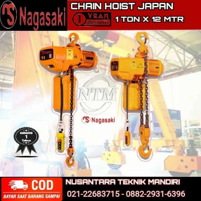 Promo electric chain hoist 1ton x 12 meter 380 volt Nagasaki japan ...