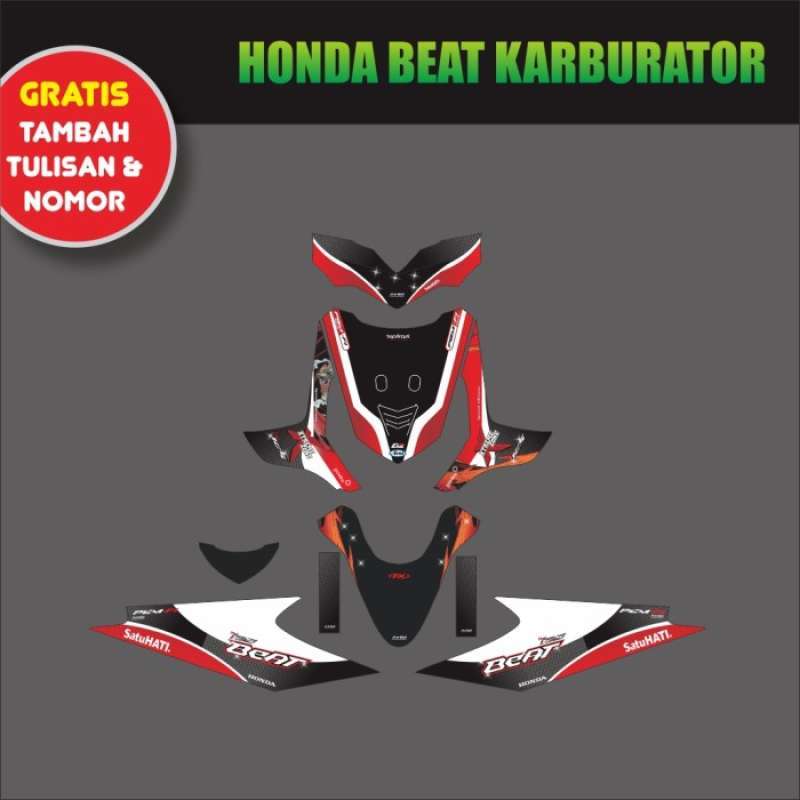 Promo Sticker Kustom Honda Body Striping Stiker Full Motor Beat Custom ...