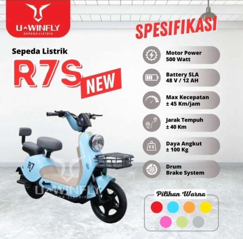 Jual Sepeda Listrik Uwinfly New R7s R7 S Rf7 Rf7s Moped Electrice Bike ...