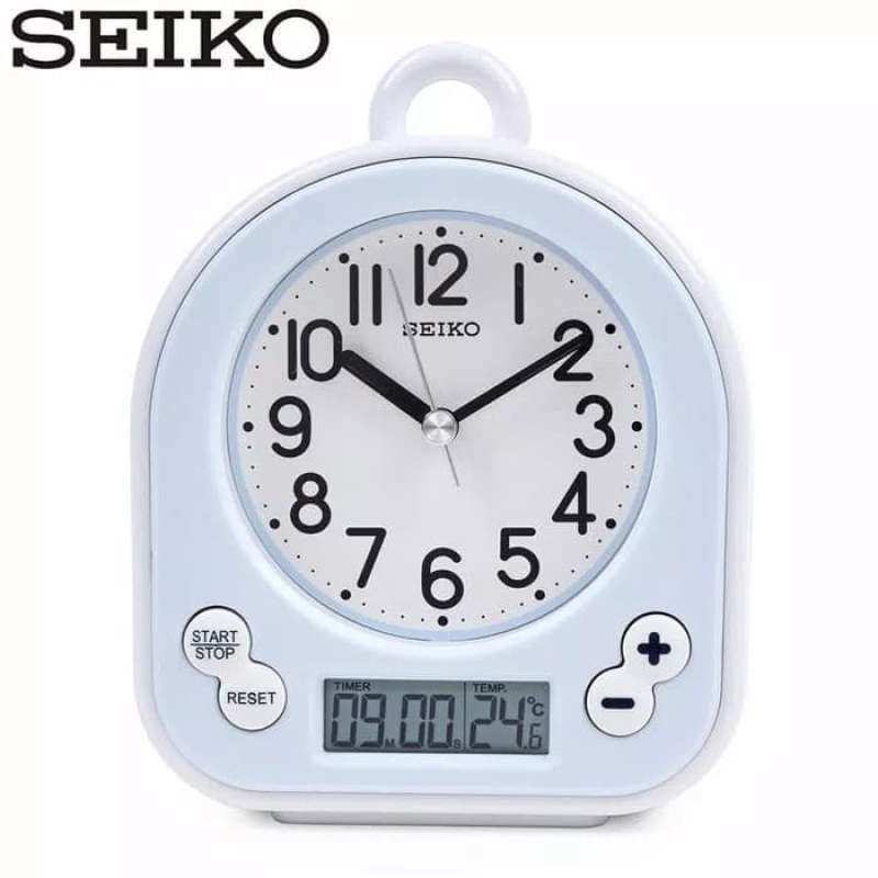 Promo Jam Meja Weker Seiko Qhg042l Spalsh Resist Stopwatch Diskon 29% ...