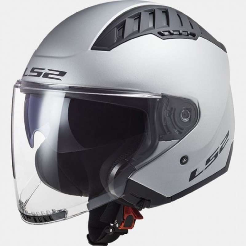 Promo Ls2 Of600 Copter Matt Silver | Helm Half Face Double Visor ...