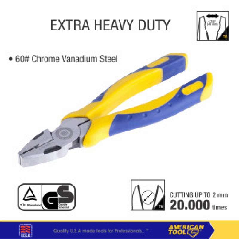 Promo Tang Kombinas X-Tra Heavy Duty AMERICAN Tool 8 inci 8958309 ...