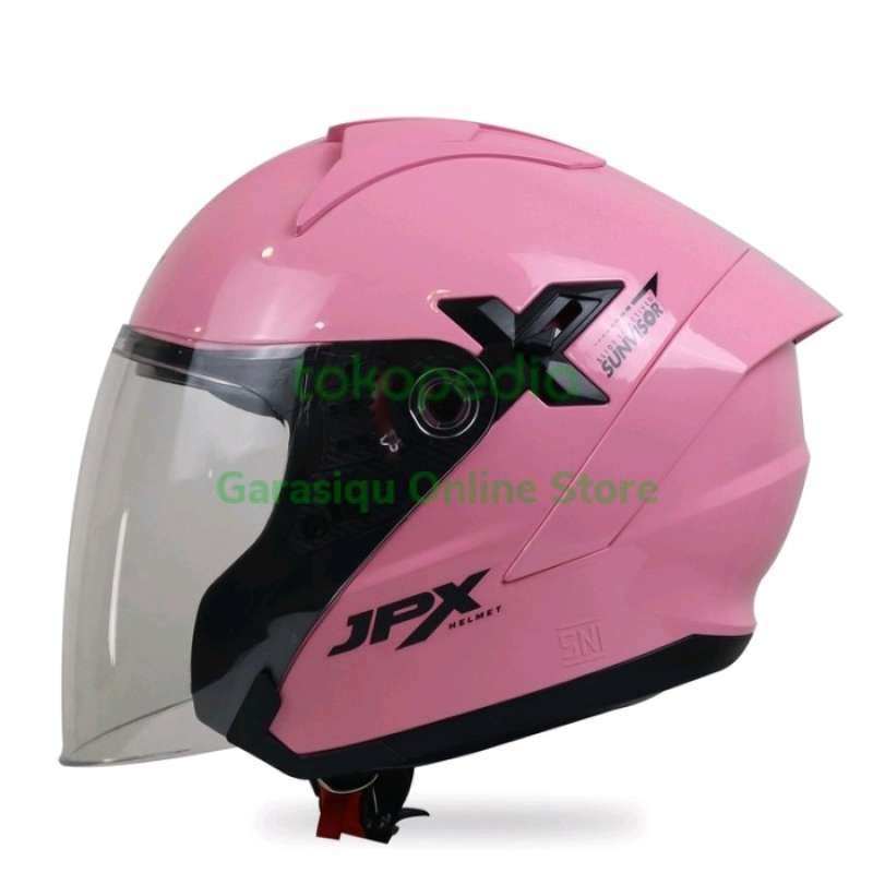 Promo Helm Jpx Nova X Solid Candy Flosh Half Face Dot Sni Jpx Kyt Njs ...