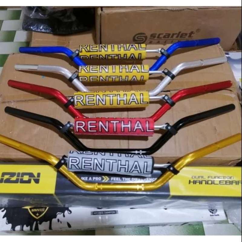 Promo Stang Renthal Cross Trail Universal Motor Satu Set Busa Dan ...