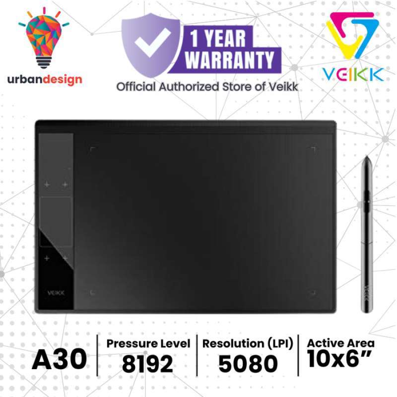 Promo Veikk A30 Digital Graphic Drawing Pen Tablet 10x6inch high ...